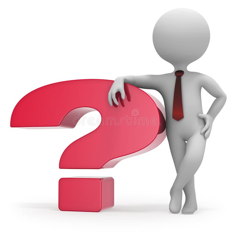 Business Man and Question Mark Stock Illustration - Illustration of ...