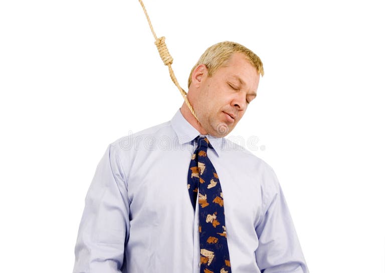 Business man with noose stock photo. Image of rope, shot - 9783642