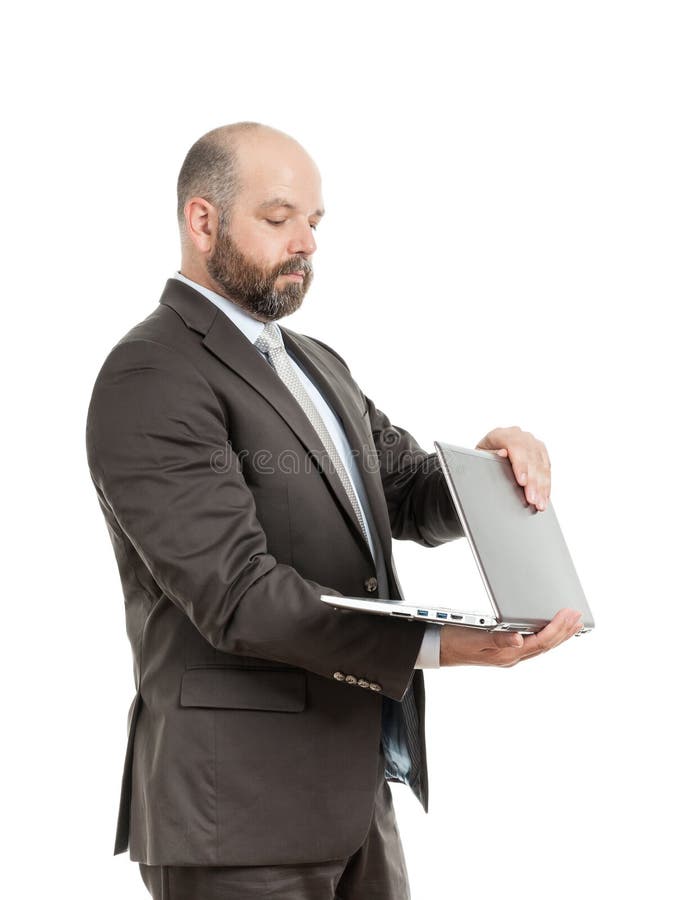 Business man notebook stock image. Image of computer - 40688343