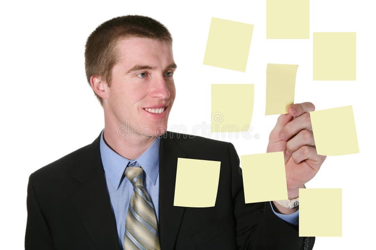 Business Man with Notes stock photo. Image of list, multi - 2314944