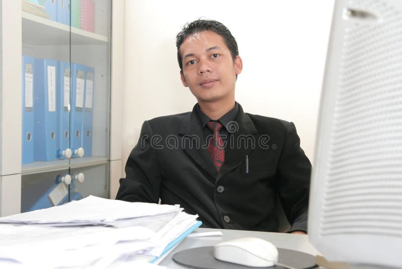 Business man in office stock photo. Image of files, executive - 6453996