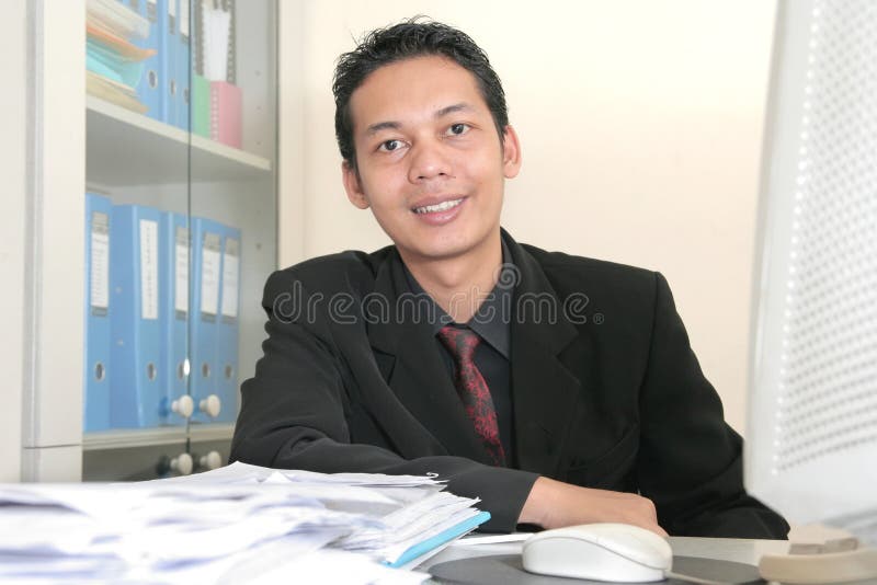 Business man in office stock image. Image of glad, cabinet - 6453999
