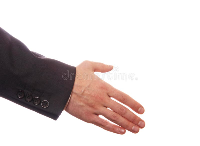 A Business Man with an Open Hand Stock Photo - Image of modern, good ...