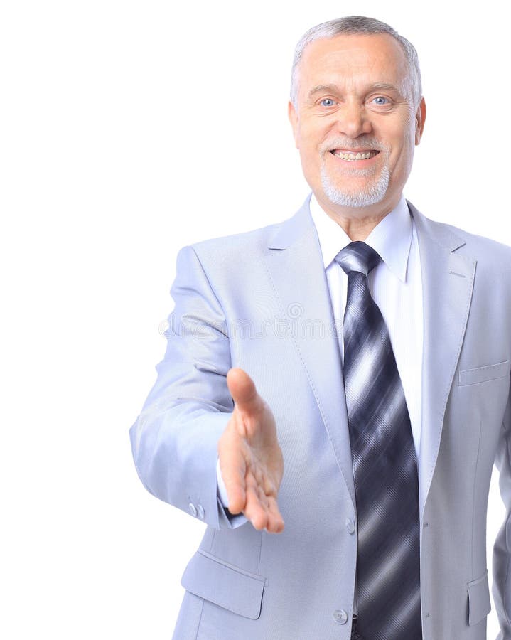 Business Man with an Open Hand Stock Photo - Image of employment ...