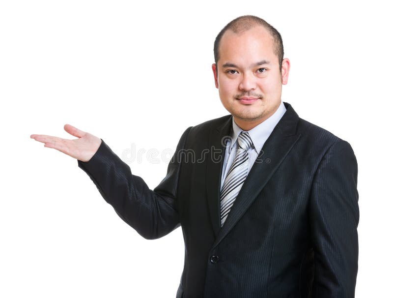 Business man open hand stock image. Image of chinese - 41237431