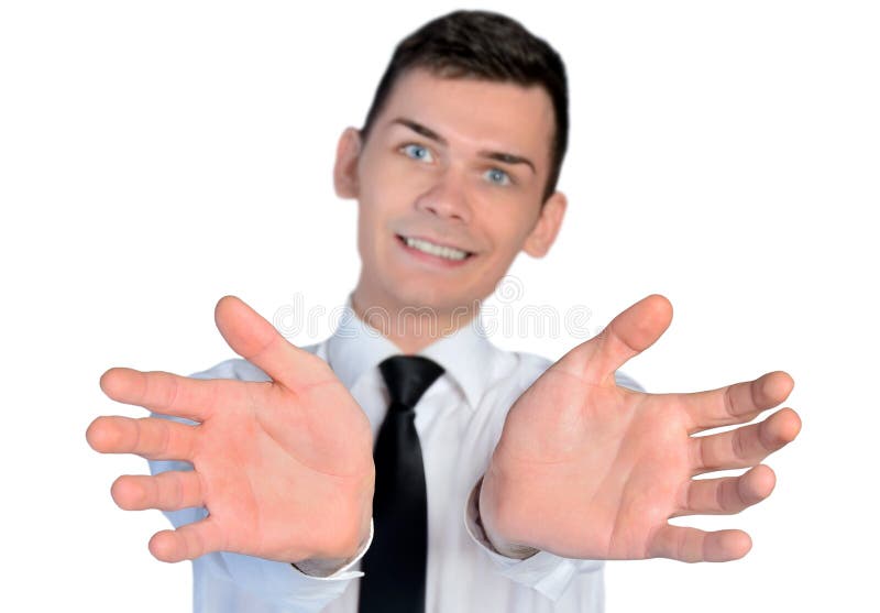 Business man open hands stock image. Image of employee - 49405191