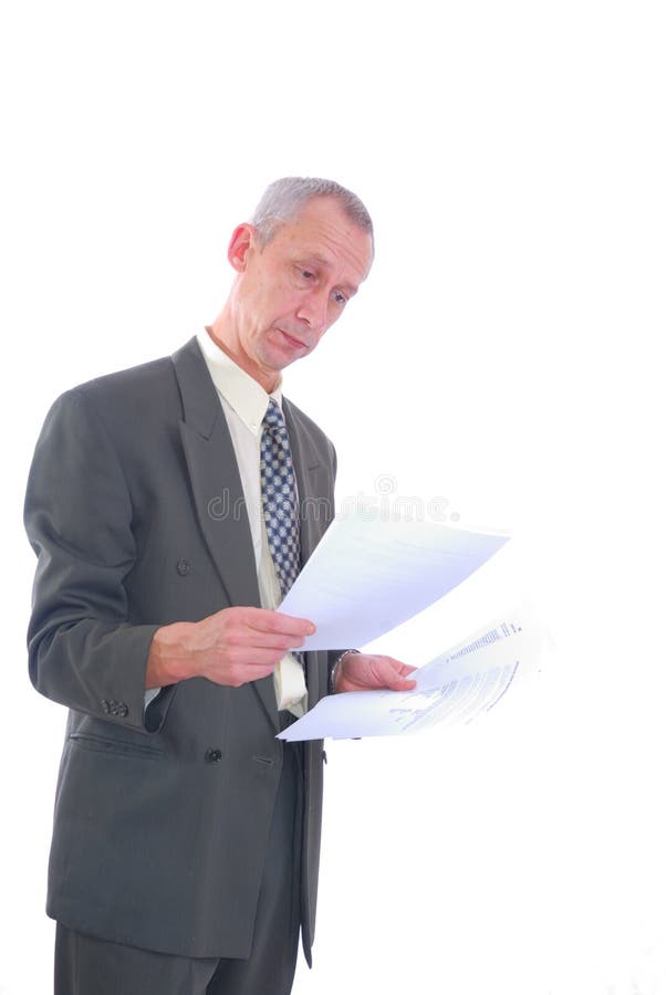 Business Man with Paperwork Stock Photo - Image of worker, workers ...