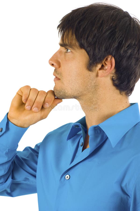 Man Wondering stock image. Image of isolated, head, puzzled - 12111023