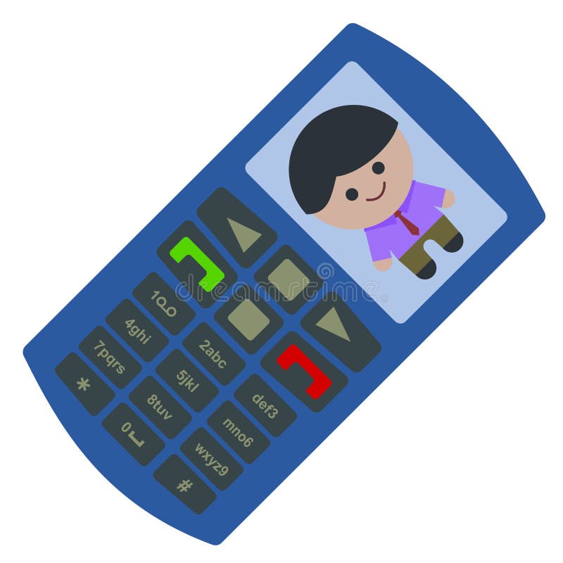 Mobile phone front view stock vector. Illustration of telecommunication ...