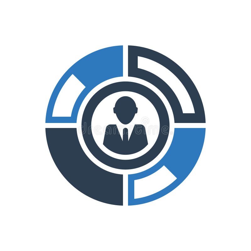 Business Man Pie Chart Icon - Statistics Icon Stock Vector ...