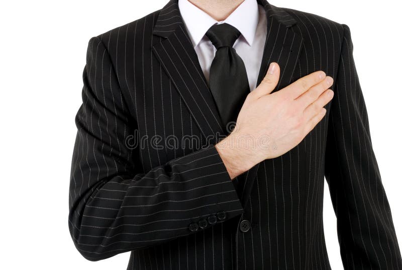 Business man pledging stock image. Image of business, male - 9998935