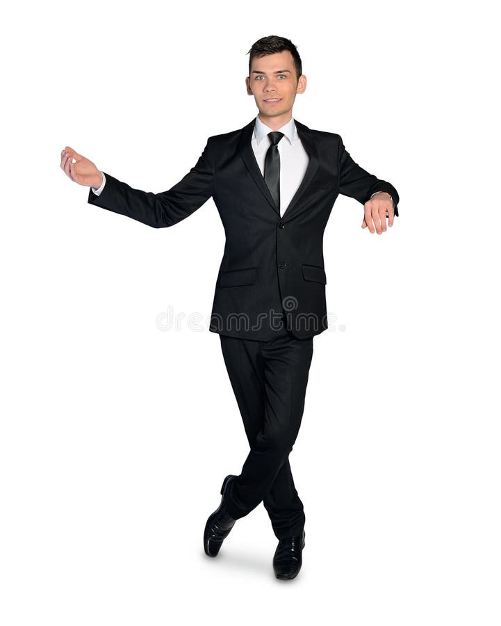 Business Man Point Something Stock Image - Image of manager, happy ...