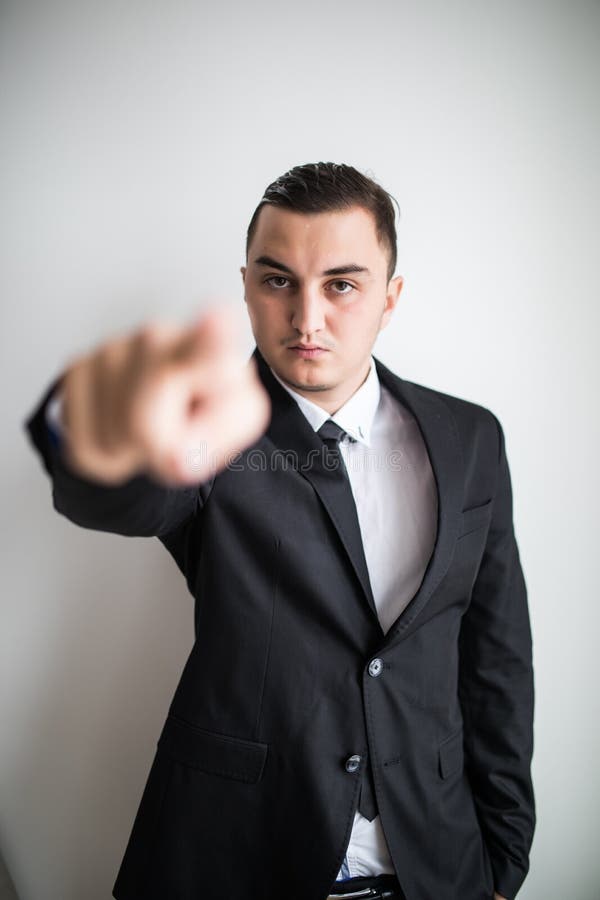 Business Man Pointed Tirh Finger on You. Stock Image - Image of ...