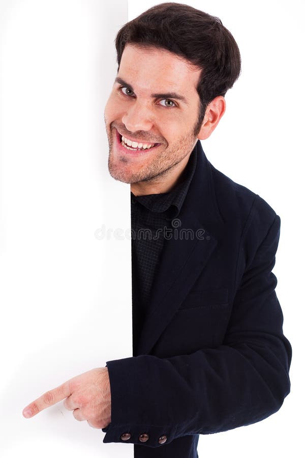 Business Man Pointing At The Blank Board Stock Photography - Image ... Business Man Pointing At The Blank Board Stock Photography - Image ...