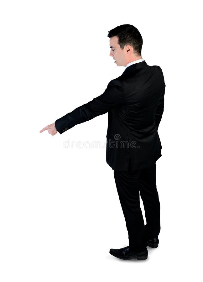Business man pointing down stock photo. Image of boss - 55934960
