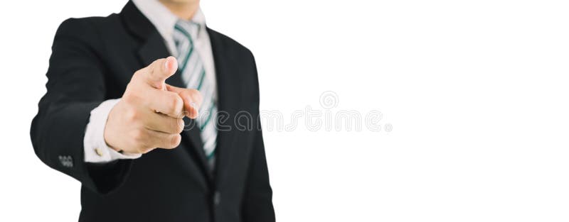 Business Man Pointing Finger of Command Concept Stock Photo - Image of ...