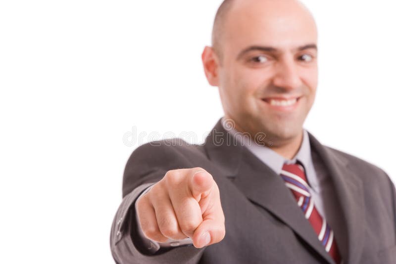 Business Man, Pointing Forward Stock Photo - Image of order, leadership ...