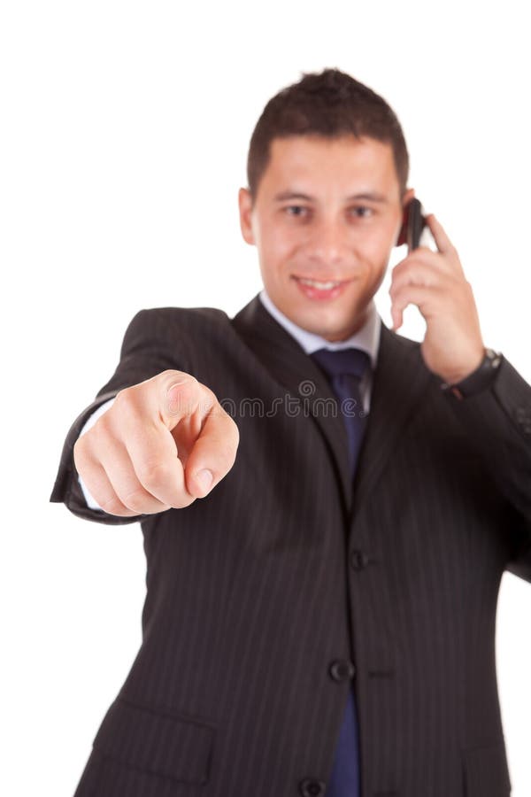 Business Man, Pointing Forward Stock Image - Image of look, people ...