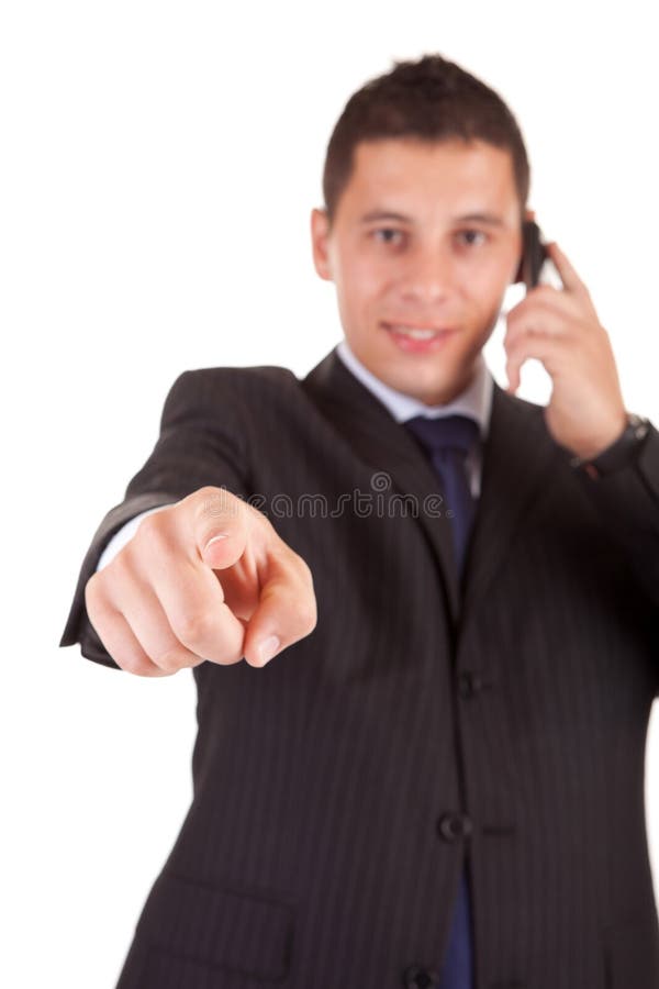 Business Man, Pointing Forward Stock Image - Image of contractor ...