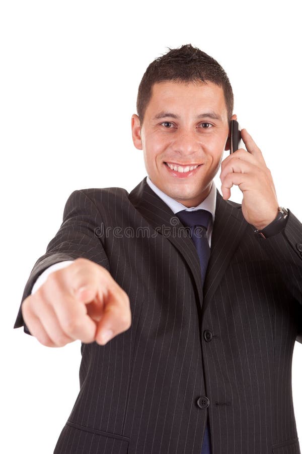 Business Man, Pointing Forward Stock Image - Image of good, inspector ...