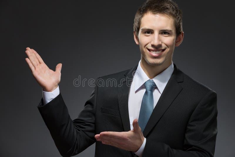 Businessman Finger Pointing To the Screen of a Tablet Stock Photo ...