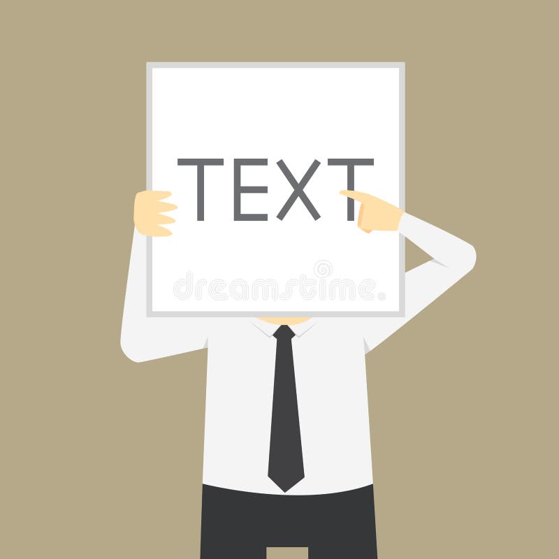 A Business Man Pointing Signs Held Stock Vector - Illustration of ...