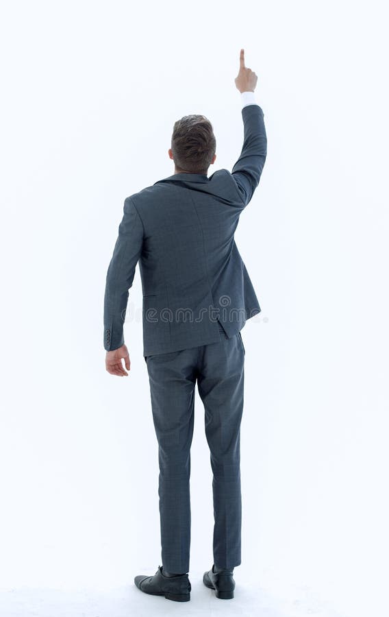Business Man Pointing Something Stock Image - Image of corporate ...