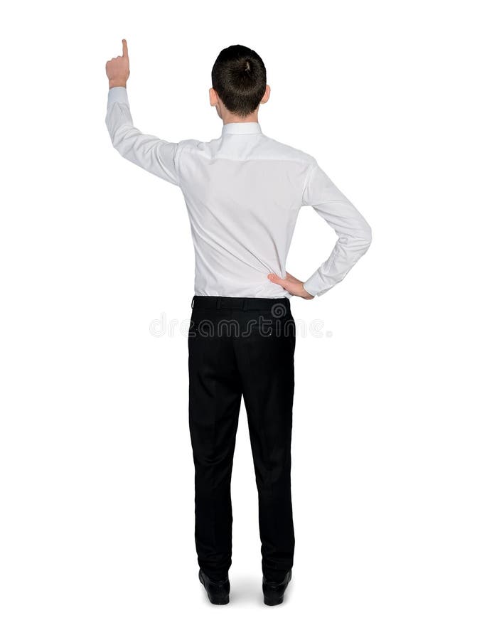 Business Man Pointing Something Stock Photo - Image of adult, finger ...