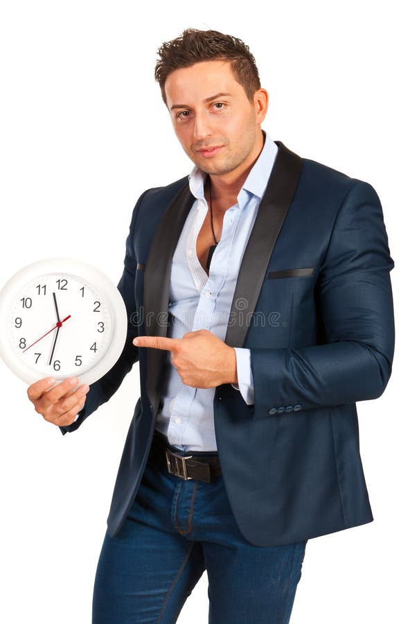 1,309 Business Man Pointing To Clock Stock Photos - Free & Royalty-Free ...