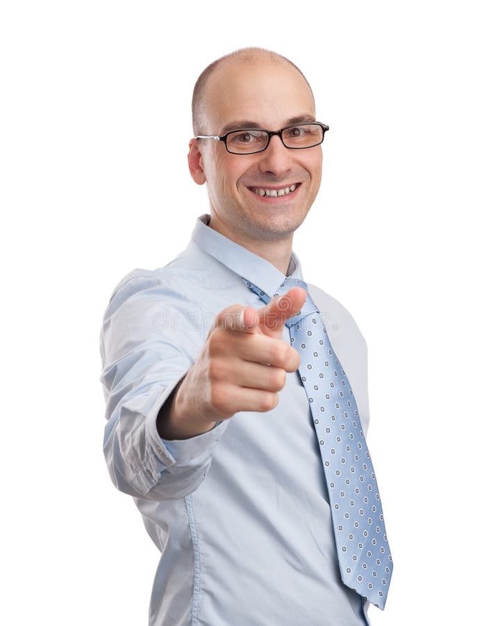 Business Man Pointing at You Stock Photo - Image of friendly, person ...