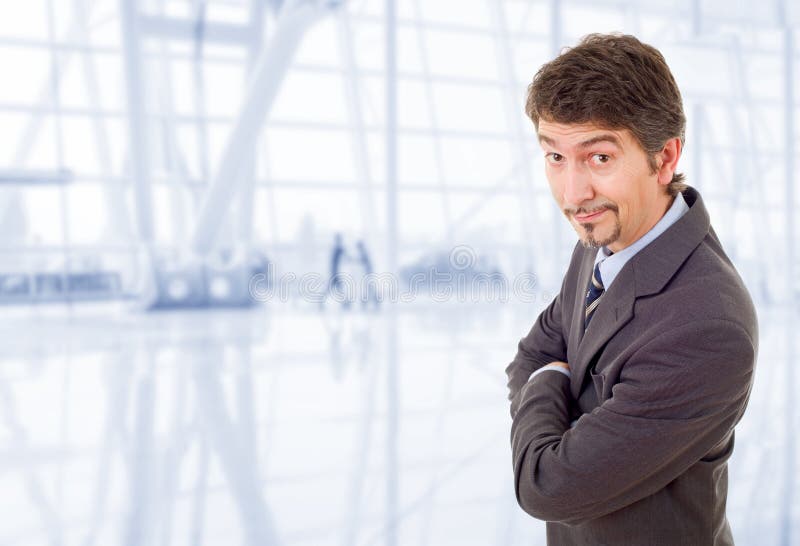 Business Man Portrait at the Office Stock Photo - Image of wondering ...