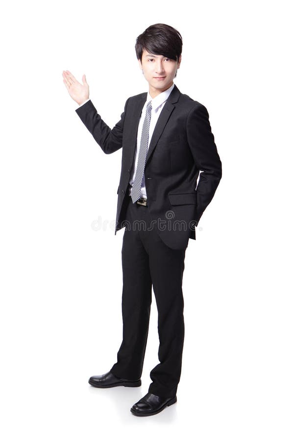 Happy Business Man Giving Presentation Stock Photo - Image of good ...