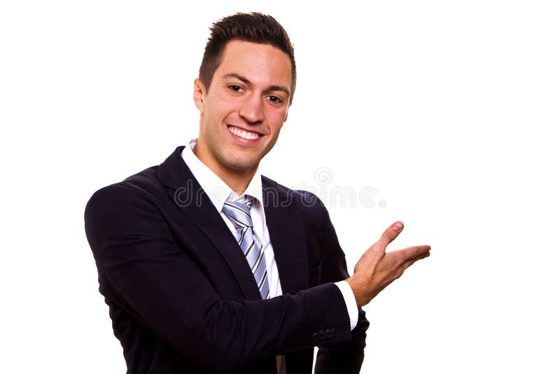Business man presenting stock image. Image of executive - 34199527