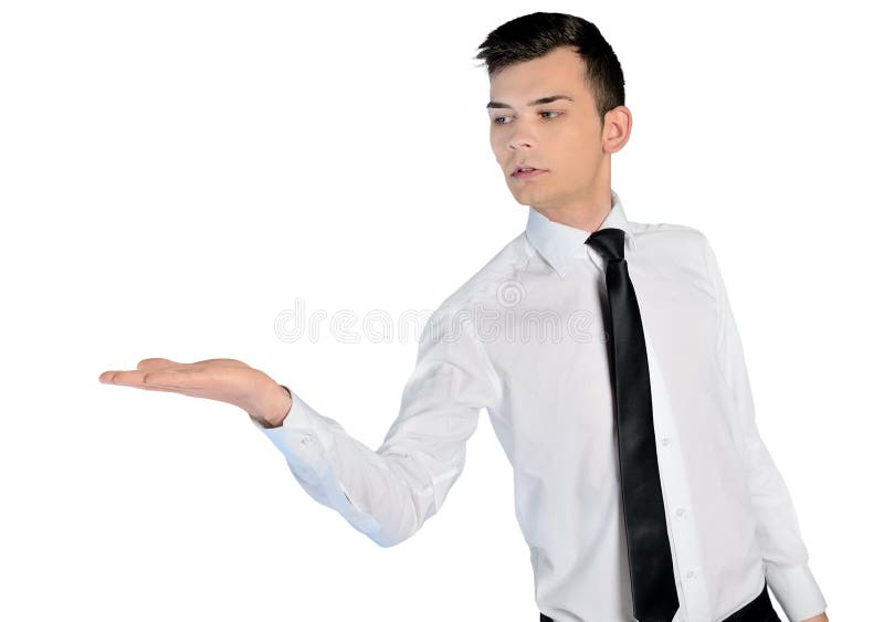 Business Man Presenting Something Stock Photo - Image of business ...