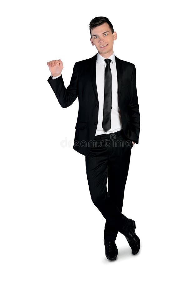 Business Man Presenting Something Stock Photo - Image of handsome ...