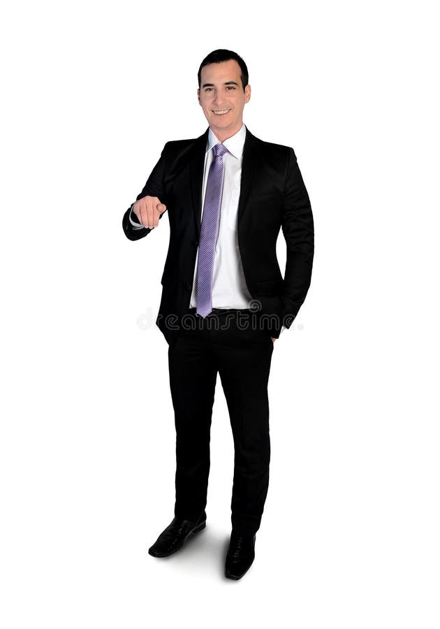 Business Man Presenting Something Stock Image - Image of confident ...