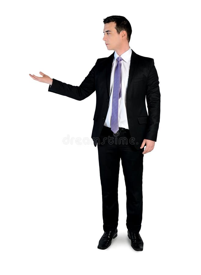 Business Man Presenting Something Stock Photo - Image of advertisement ...
