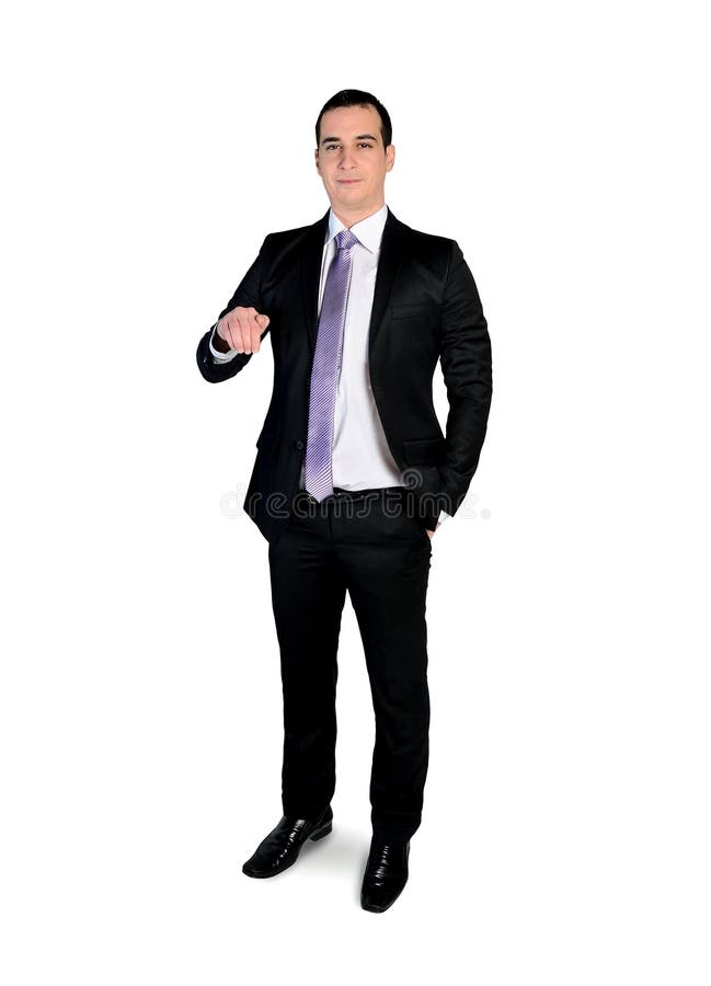 Business Man Presenting Something Stock Photo - Image of isolated ...