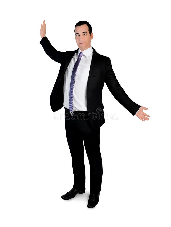 Business Man Presenting Something Stock Photo - Image of expression ...