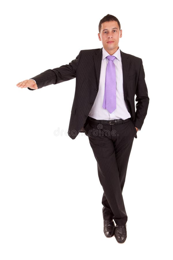 Happy Business Man Giving Presentation Stock Photo - Image of good ...