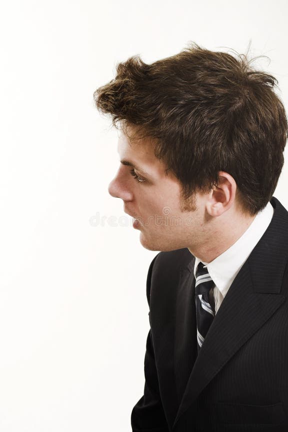 Business man profile stock image. Image of depression - 1302657