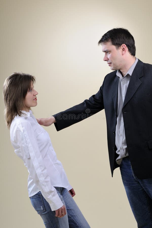 Business Man Pushing His Colleague Stock Photo - Image of attitude ...