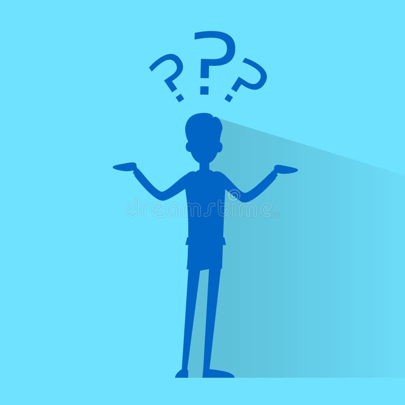 Business Man with Question Mark Concept Stock Vector - Illustration of ...