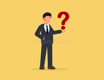 Yellow Question Mark Character Thinking Cartoon Stock Illustrations ...