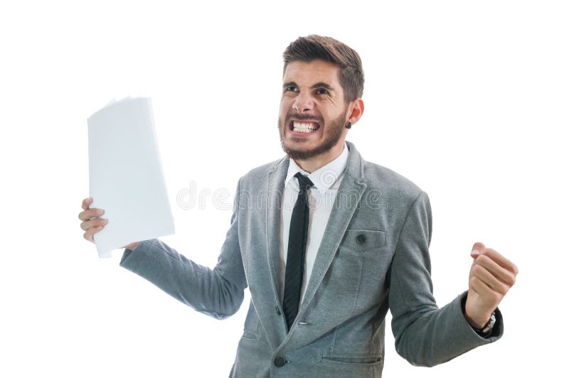 Business Man Rage. Getting Very Angry Stock Image - Image of screaming ...