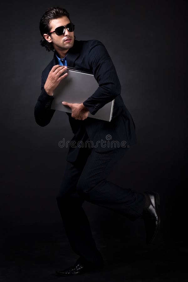 Business Man Raise His Left Leg Stock Image - Image of happy ...