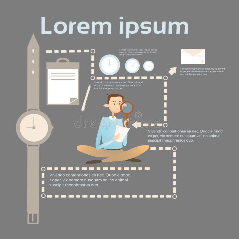 Business Man Read Document Student Study Abstract Background Stock ...