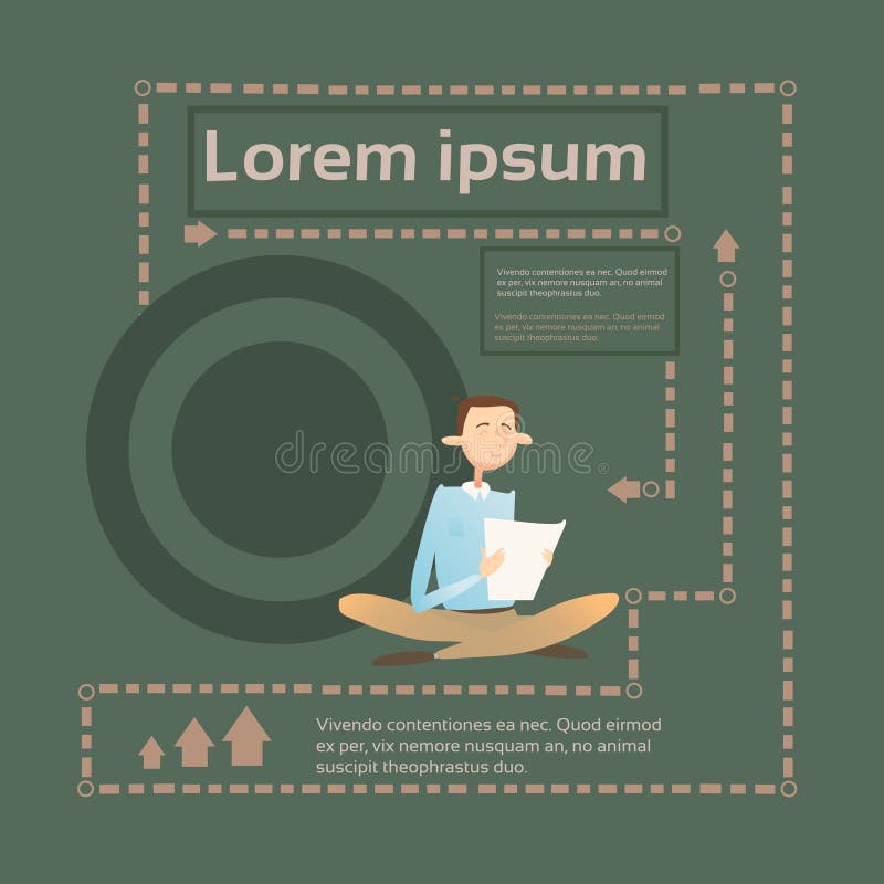 Business Man Read Document Student Study Abstract Background Stock ...