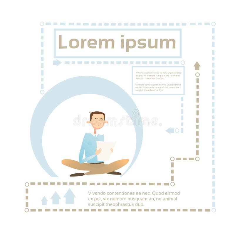 Business Man Read Document Student Study Abstract Background Stock ...