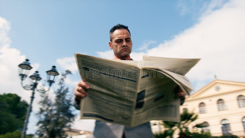 Business Man Read the Newspaper Stock Image - Image of finance, read ...